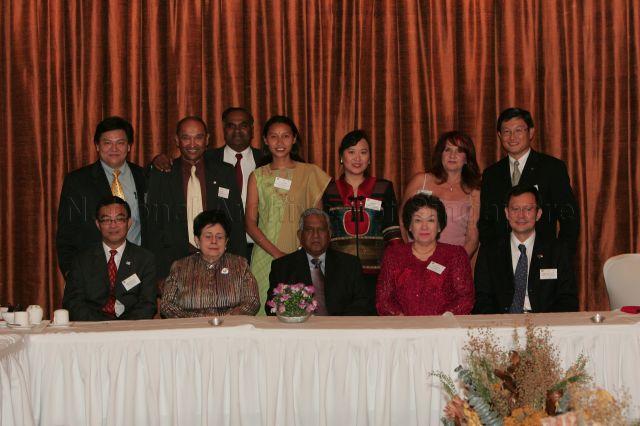 Group photograph of guests with President and Mrs S R Nathan