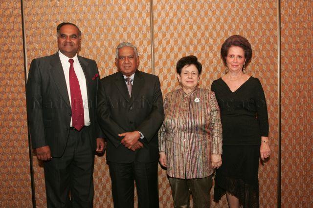 Group photograph of President and Mrs S R Nathan with guests
