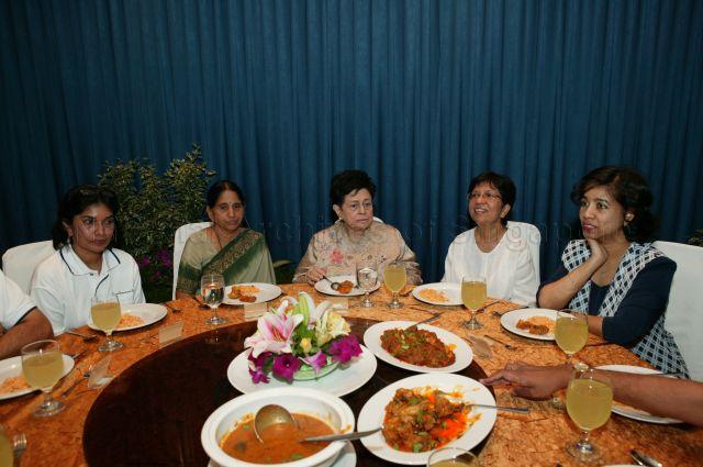Mrs S R Nathan (third from right), wife of President Nathan