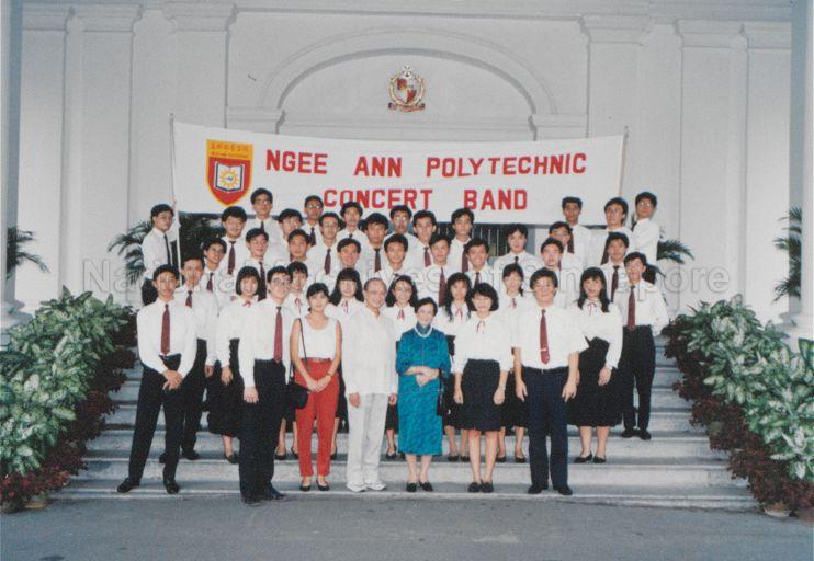 Group photograph of Ngee Ann Polytechnic Concert Band taken