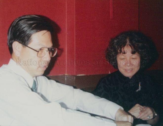 Minister for Communications Ong Teng Cheong with Mrs Cheong