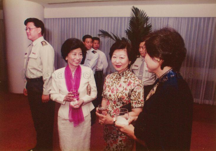 FROM RIGHT, MRS TEO POH YIM (WIFE OF MINISTER FOR EDUCATION