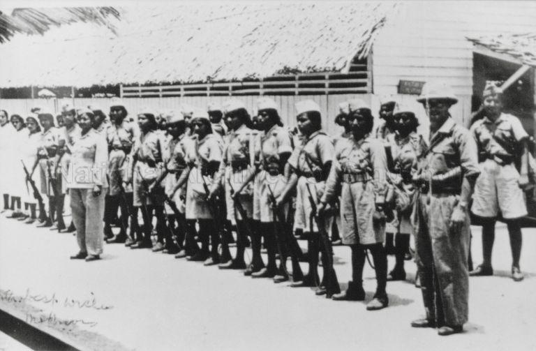 RANI OF JHANSI REGIMENT/ INDIAN NATIONAL ARMY. THE PHOTO WAS