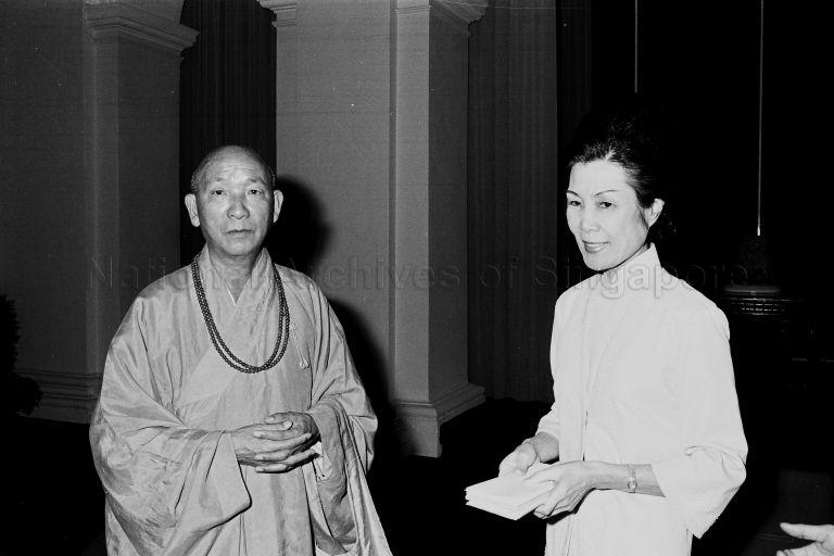 THE VENERABLE SECK HONG CHOON (LEFT), ABBOT OF PHOR KARK SEE