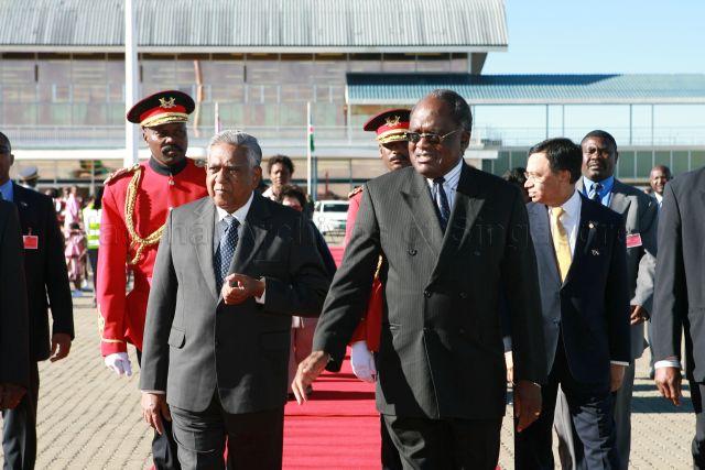 Taken at: Departure ceremony at Hosea Kutako International