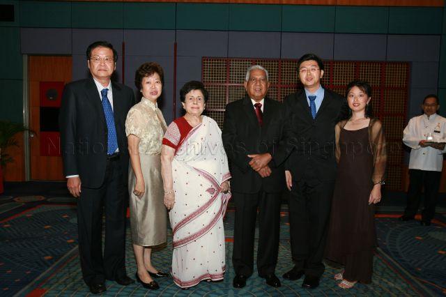 President and Mrs S R Nathan posing for photographs with