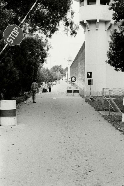 Outside Changi prison