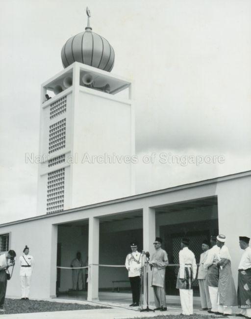 Yang Di-Pertuan Negara Yusof Ishak speaking at opening of