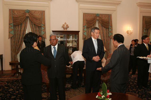 President S R Nathan and Prime Minister Lee Hsien Loong in