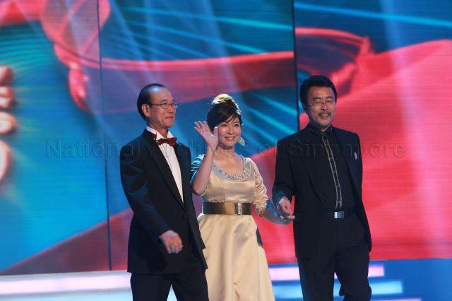 MediaCorp TV artistes on stage during Star Awards at