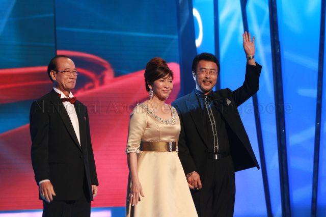MediaCorp TV artistes on stage during Star Awards at