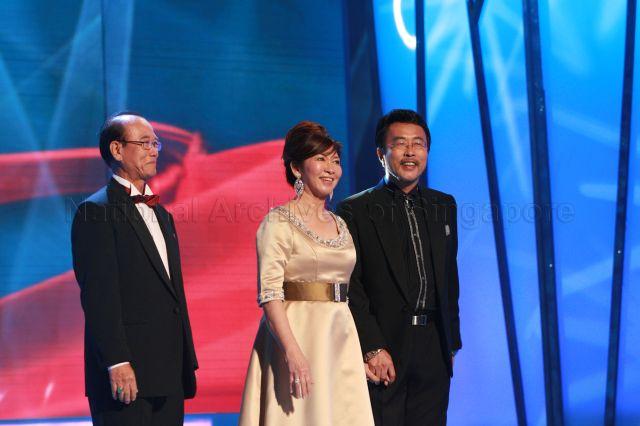 MediaCorp TV artistes on stage during Star Awards at