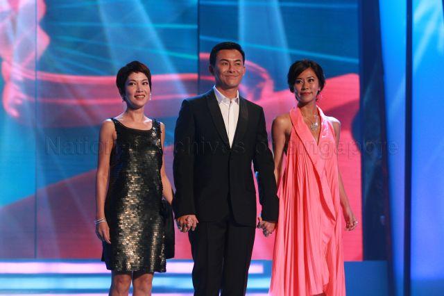 MediaCorp TV artistes on stage during Star Awards at