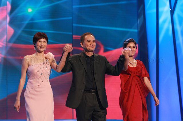 MediaCorp TV artistes on stage during Star Awards at