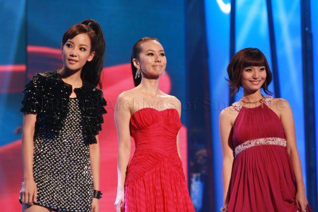 MediaCorp TV artistes on stage during Star Awards at