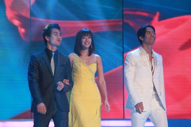 MediaCorp TV artistes on stage during Star Awards at