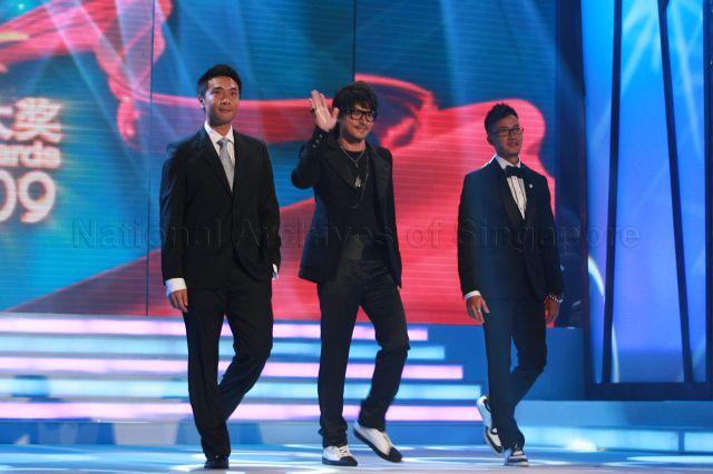 MediaCorp TV artistes on stage during Star Awards at