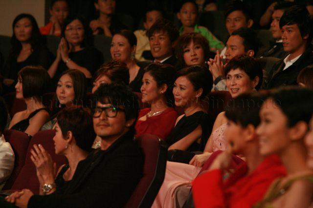 MediaCorp TV artistes attending Star Awards at MediaCorp TV
