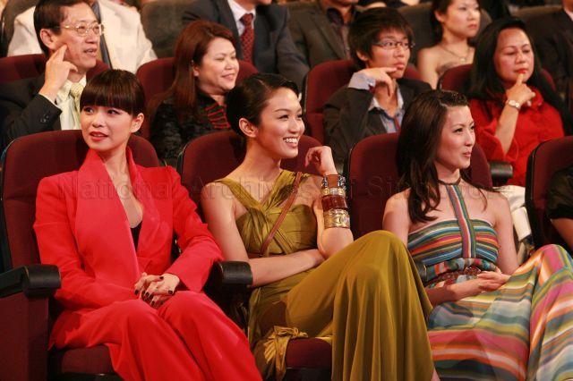 MediaCorp TV artistes attending Star Awards at MediaCorp TV
