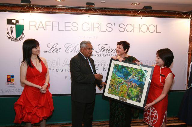 From left, violinist and Raffles Girls' School (RGS) alumni