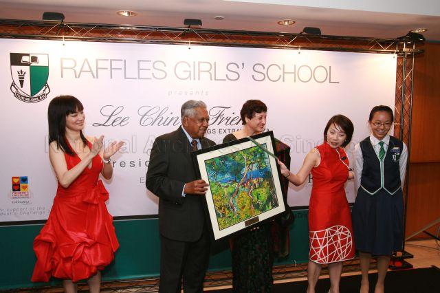 From left, violinist and Raffles Girls' School (RGS) alumni