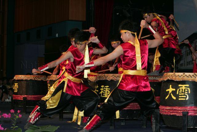 Chinese drums performance during Chung Cheng High School's