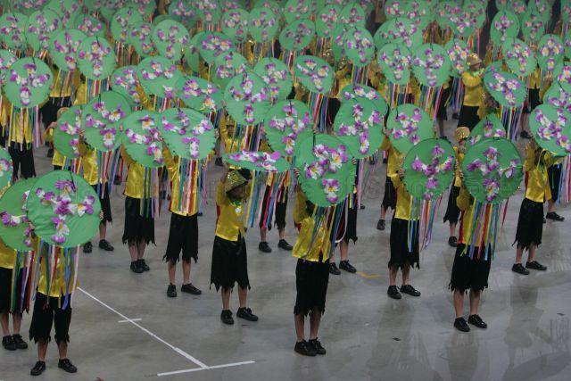 Mass display performance during opening ceremony of Asian