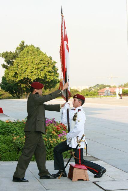 Lieutenant Colonel Edwin Goh Tiong Cheng (left), Commanding