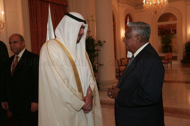 President S R Nathan with Kuwait's Deputy Prime Minister for