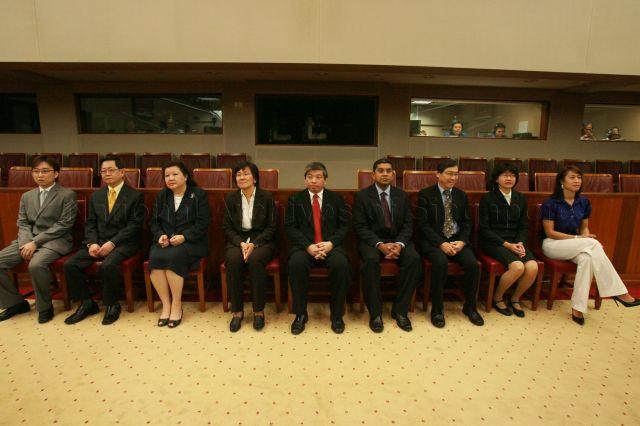 Nominated Members of Parliament (NMPs), from right, Ms