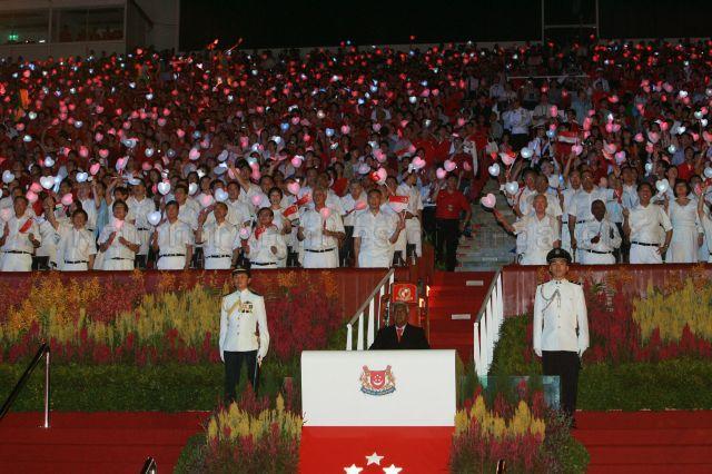 Taken at: National Day Parade 2009 at Marina Bay floating