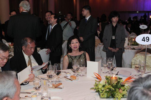 Mrs Goh Chok Tong with guests at Raffles Institution (RI)
