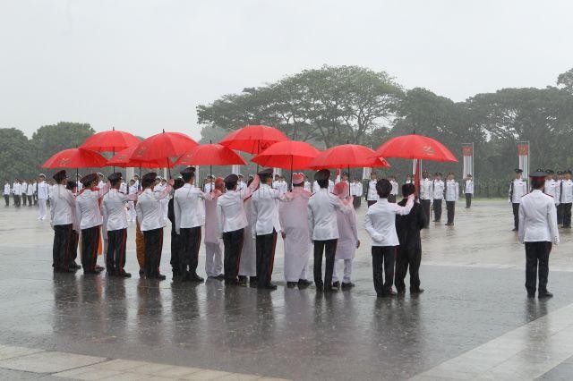 Blessing by the religious leaders during Officer Cadet
