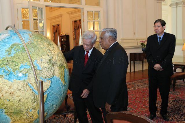 President S R Nathan chatting with Chief Justice Chan Sek