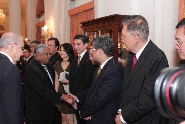 President S R Nathan meeting members of Philippine President