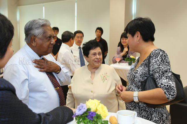 President and Mrs S R Nathan with Ms Anita Fam at the