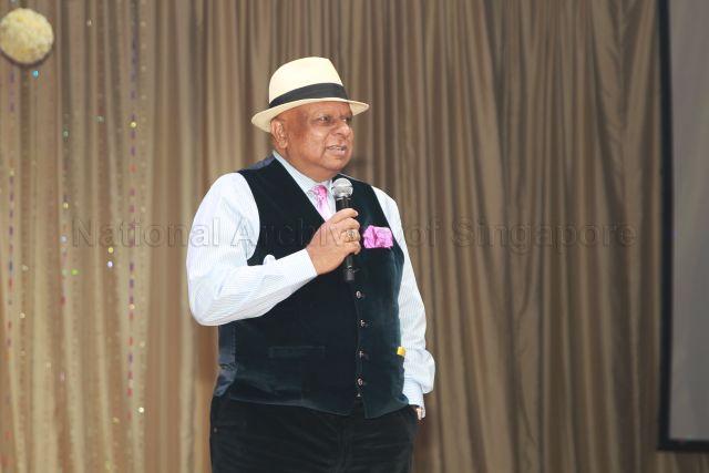 Indian telecoms tycoon Dr Bhupendra Kumar Modi speaking at