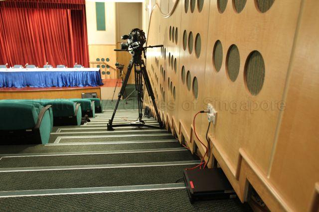 Interior view of auditorium of Treasury Building where