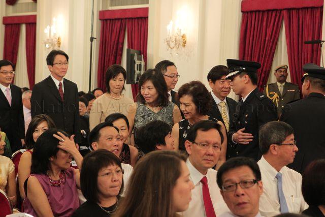 (Standing, from left) Heng Swee Keat, Lim Swee Say, Gan Kim