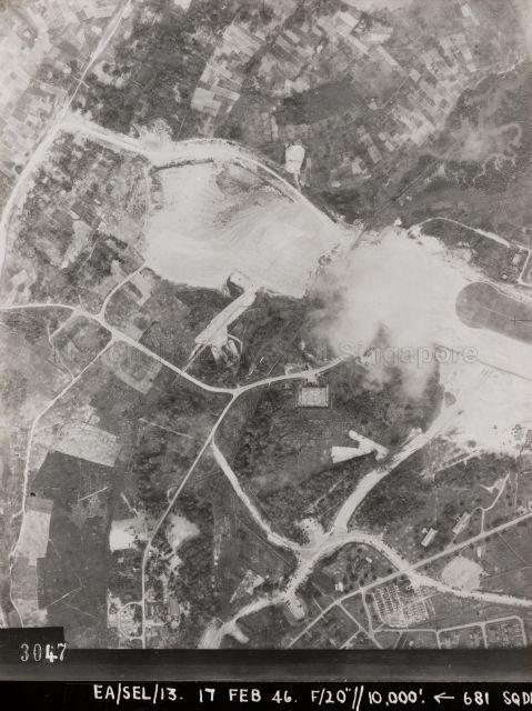 Aerial photo showing the southern part of RAF Seletar