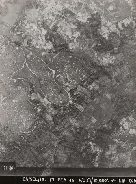 Aerial photo shows Kampong San Theng Cantonese / Hakka