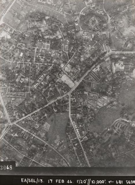 Aerial photo shows Thomson Road running diagonally across