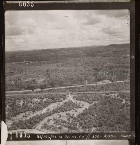Woodlands Road from right to left. Center of frame is near