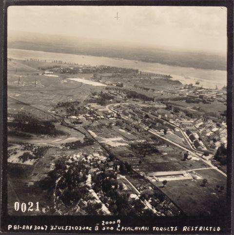 PART OF A SERIES OF AERIAL PHOTOGRAPHS SHOWING JOHORE BAHRU