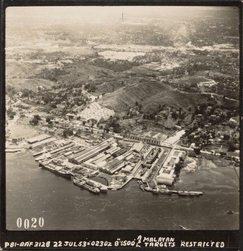 PART OF A SERIES OF AERIAL PHOTOGRAPHS SHOWING NAVAL BASE,