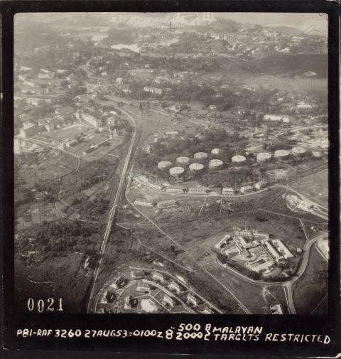 PART OF A SERIES OF AERIAL PHOTOGRAPHS SHOWING JOHORE BAHRU