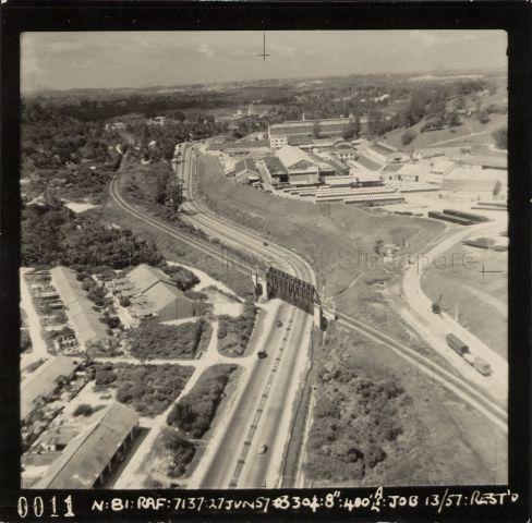 Aerial view of Upper Bukit Timah, central western part of