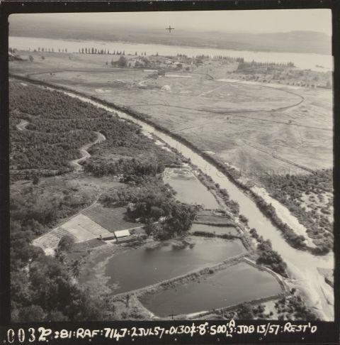 PART OF A SERIES OF AERIAL PHOTOGRAPHS SHOWING JOHORE BAHRU