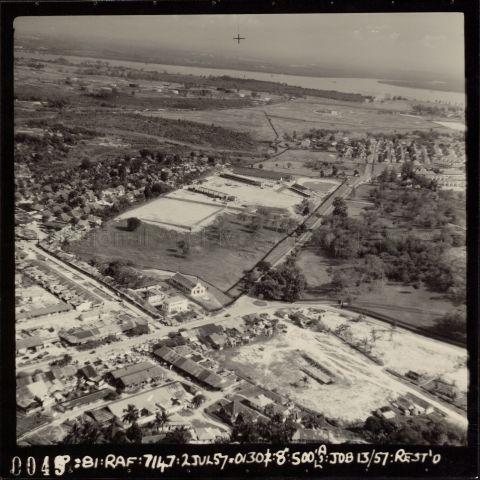PART OF A SERIES OF AERIAL PHOTOGRAPHS SHOWING JOHORE BAHRU