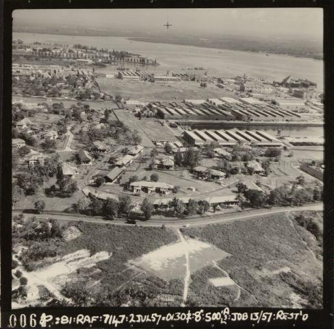 PART OF A SERIES OF AERIAL PHOTOGRAPHS SHOWING JOHORE BAHRU